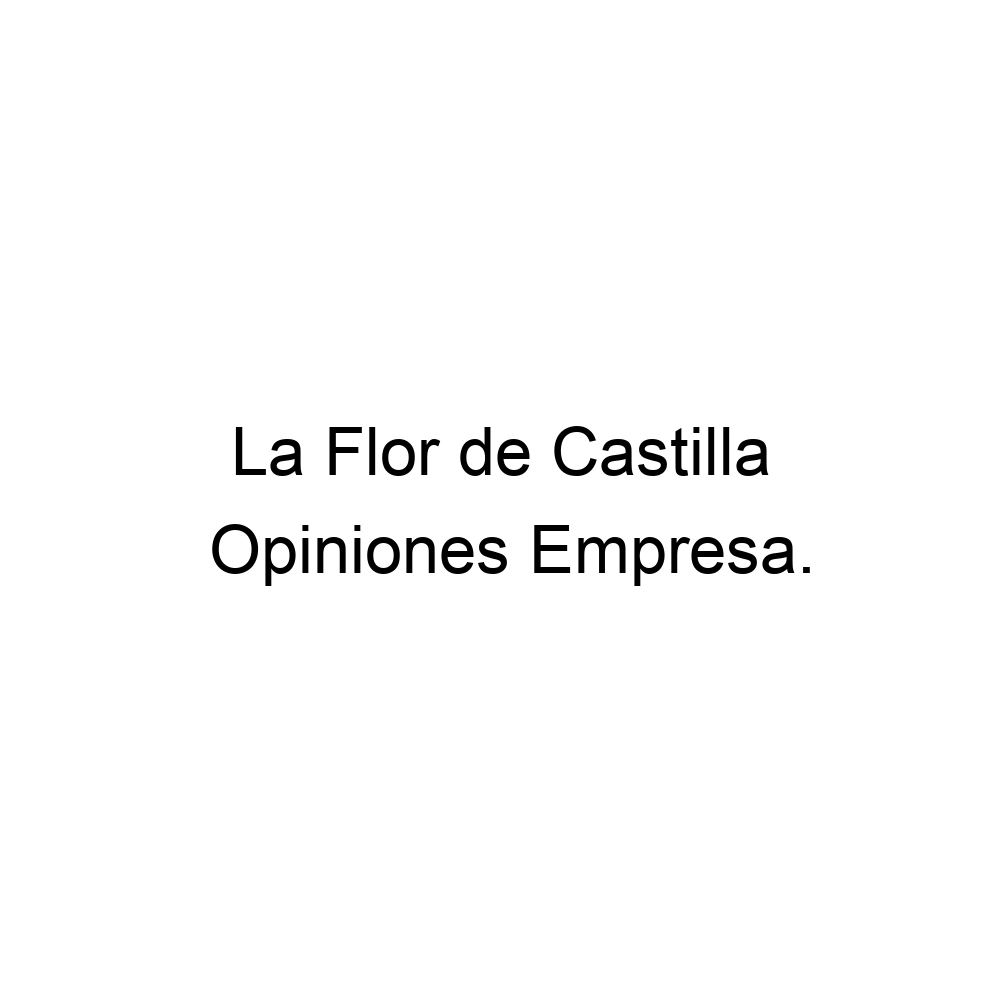 Opiniones La Flor de Castilla, Madrid 917175276